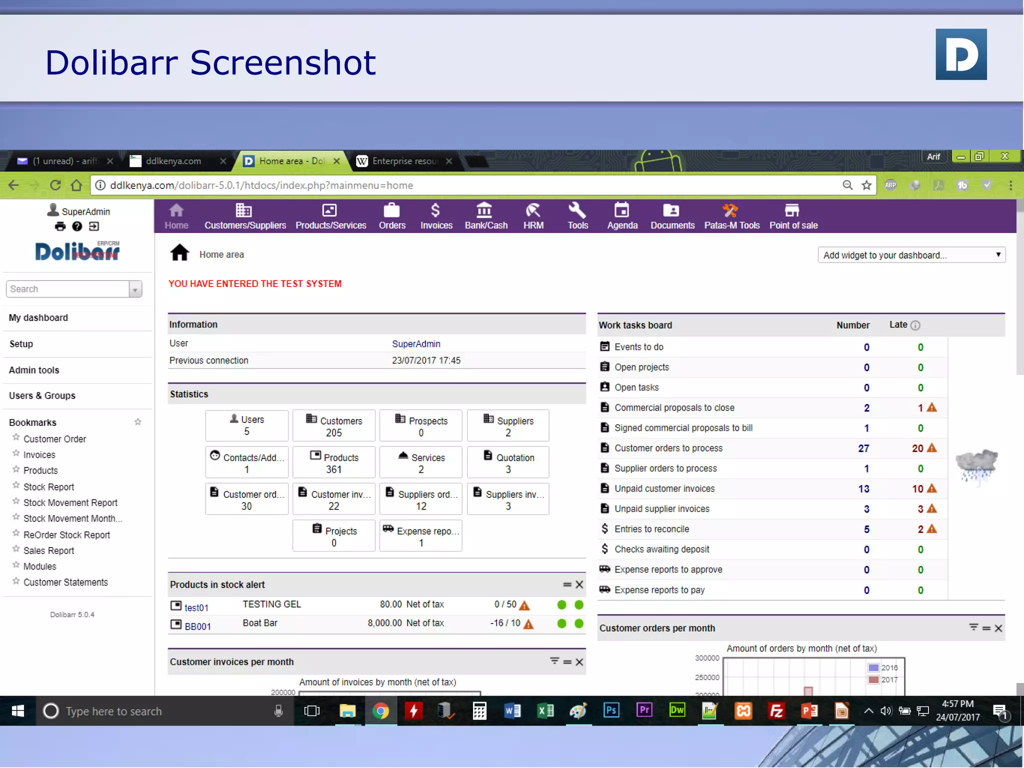 Dolibarr ERP Presentation | PDF