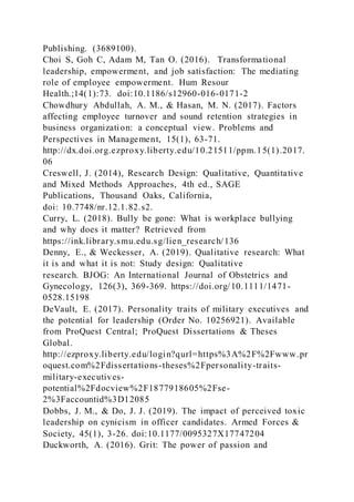 Do lit review based on themes in leadership using these sources, f ...