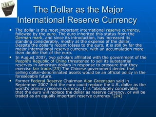 Dollar and euro | PPT