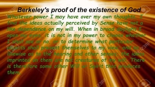 George Berkeley contribution to philosophy | PPTX