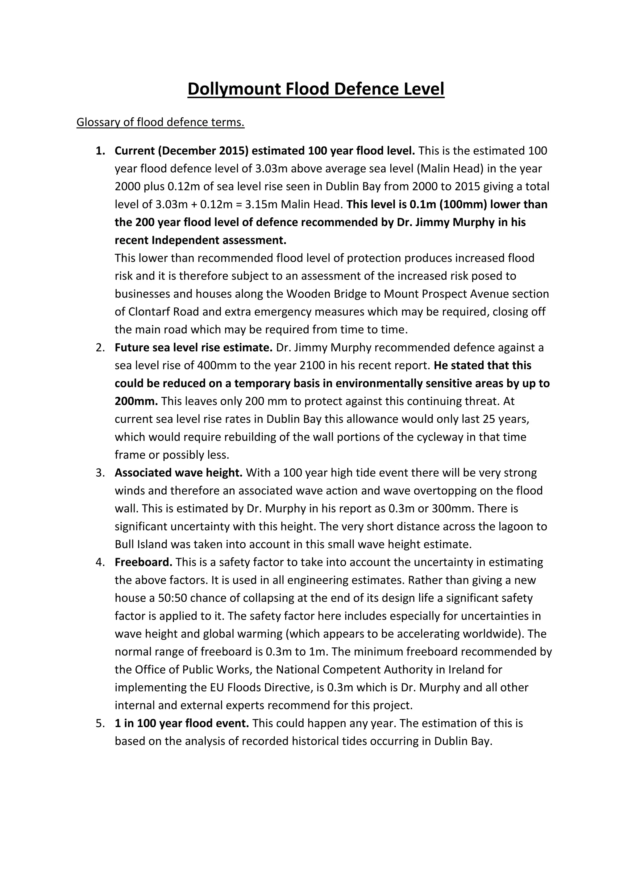 DCC Dollymount Flood Defence Report | PDF
