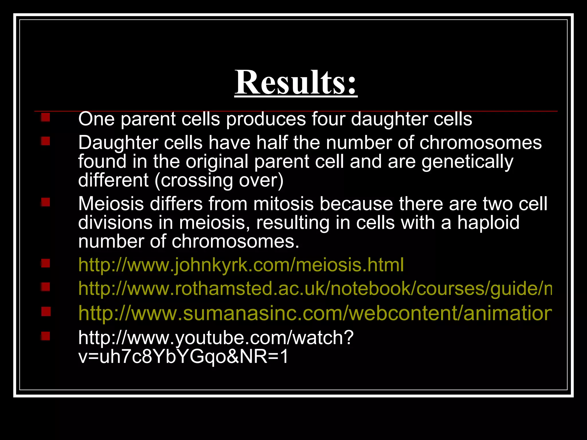 A&P lab 1 lecture 5 meiosis | PPT