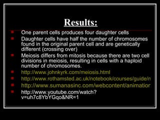 A&P lab 1 lecture 5 meiosis | PPT