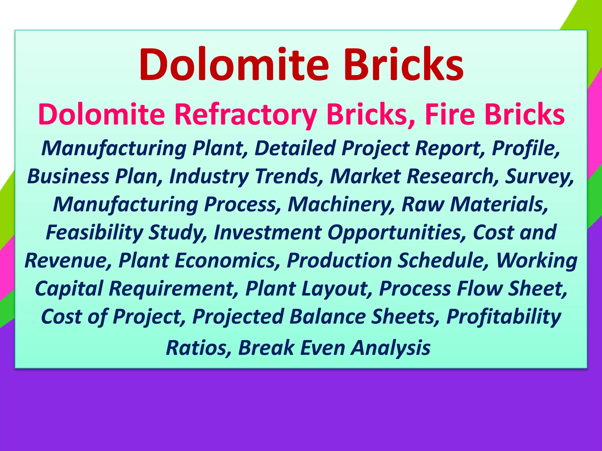 Dolomite Bricks, Dolomite Refractory Bricks, Fire Bricks Manufacturing ...