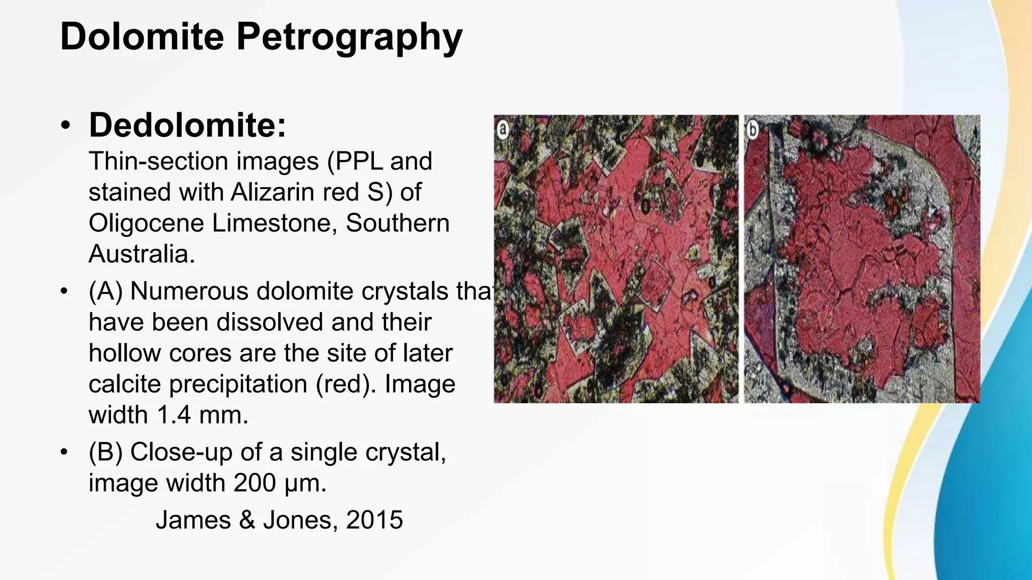 Dolomite petrography in carbonate sedimentary | PPTX