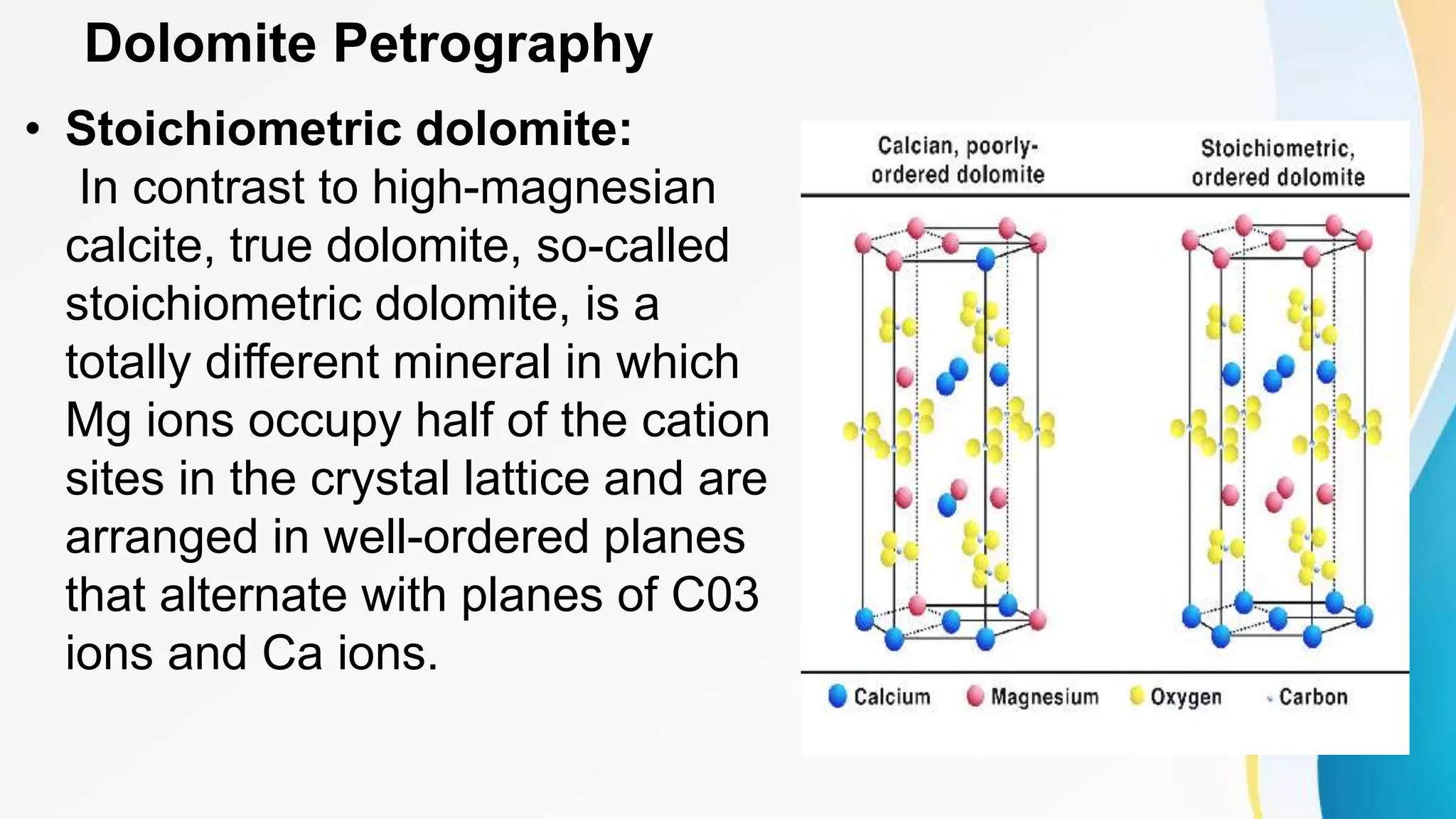 Dolomite petrography in carbonate sedimentary | PPTX