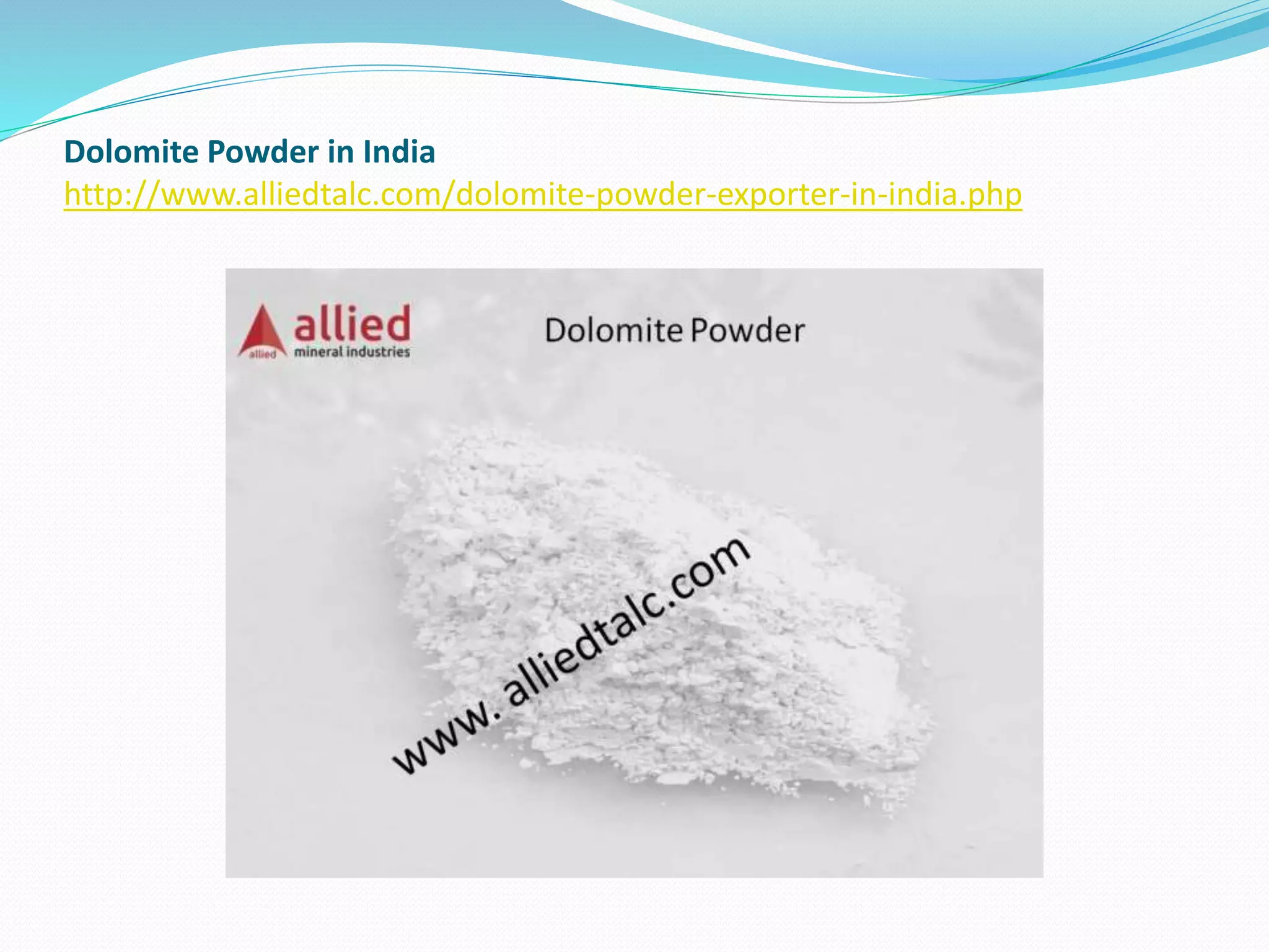 Dolomite powder in india | DOCX