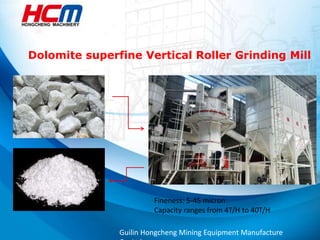 Dolomite superfine vertical roller grinding mill | PPTX