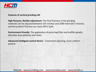 Dolomite superfine vertical roller grinding mill | PPTX