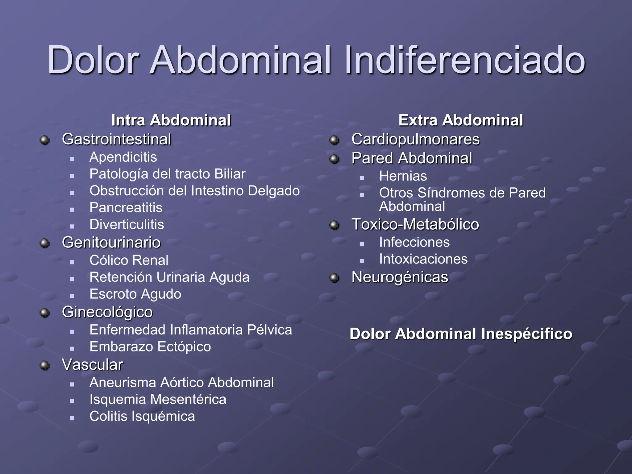 dolor abdominal en urgencias dr Aristides | PPT