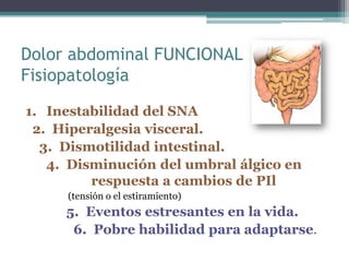 Dolor abdominal crónico recurrente niños | PPTX