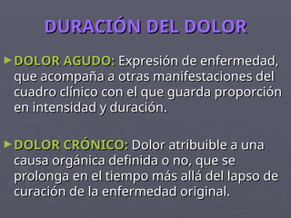 DOLOR BAR 2025 clase de catedra semiología UBA | PPT