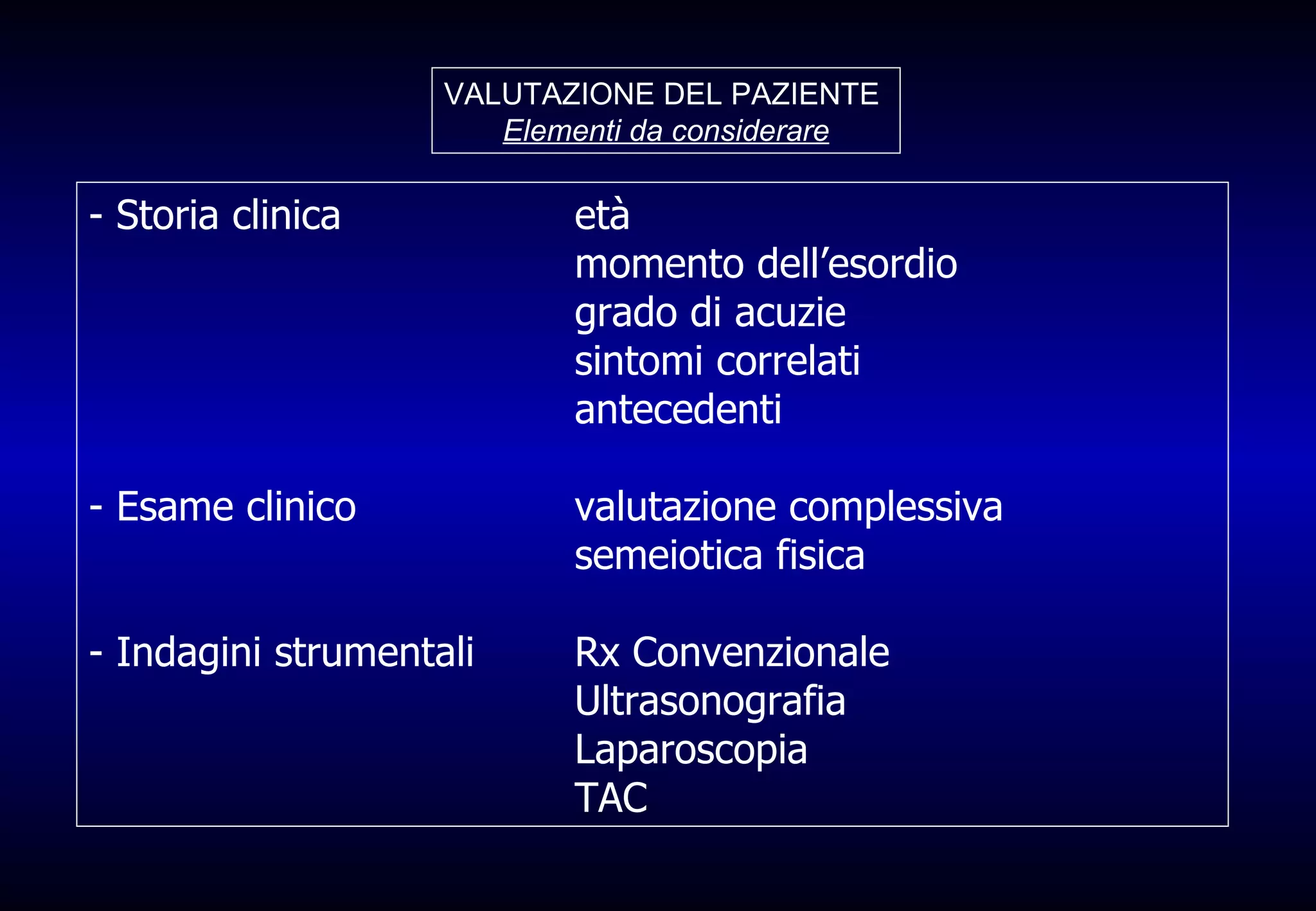 Dolore Addome Acuto | PPT