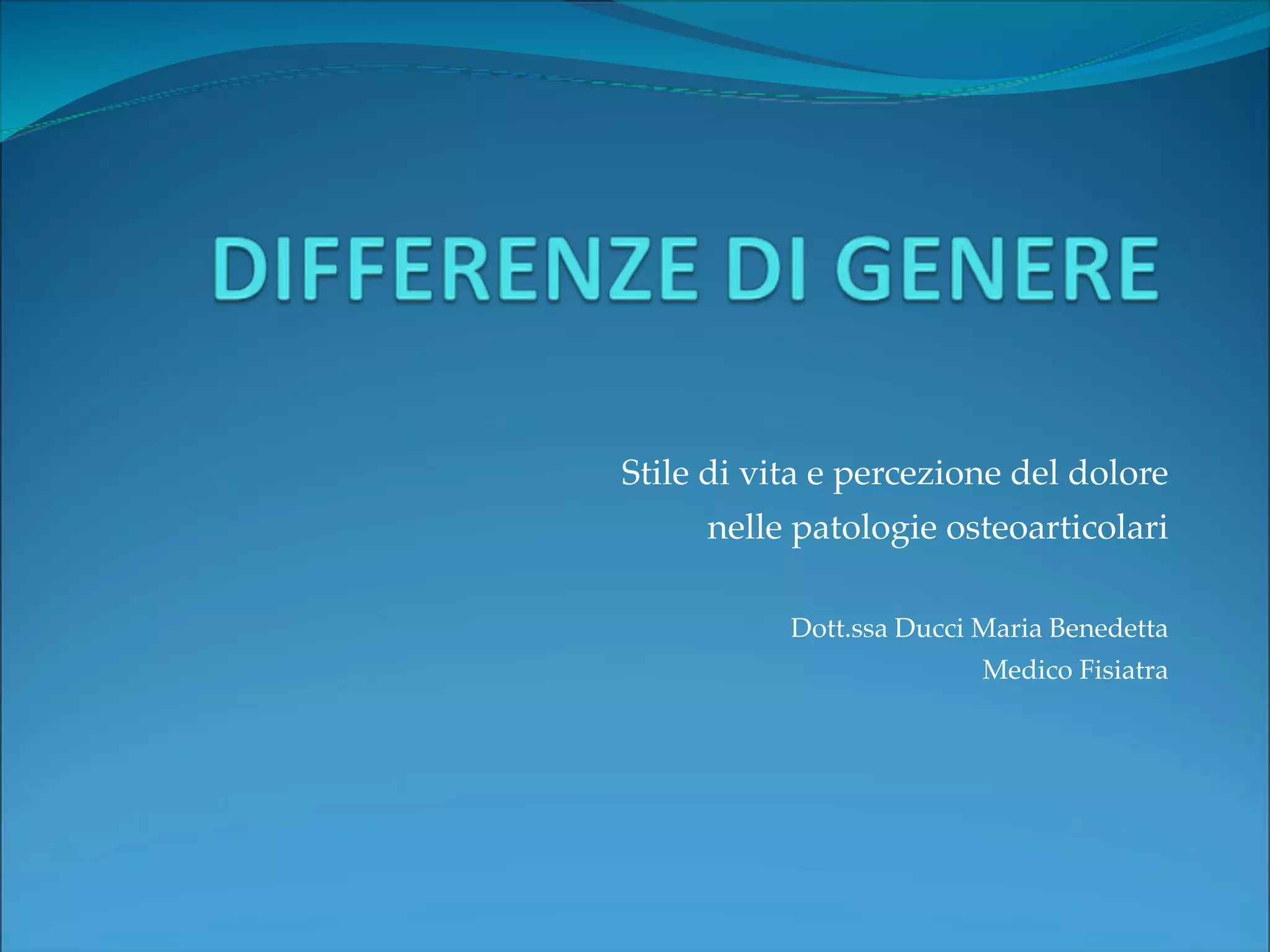Differenza di Genere in Medicina Preventiva | PDF