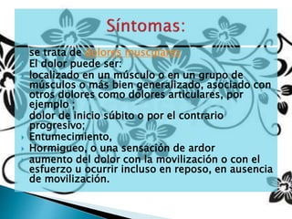 Dolor muscular EN EL A.M. | PPTX | Physical Therapy | Wellness
