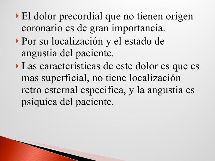 Dolor Precordial