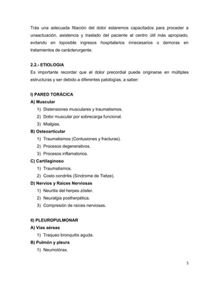 GUIA CLINICA DE DOLOR PRECORDIAL | DOCX