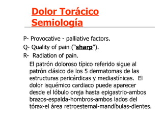 DOLOR TORACICO | PPT