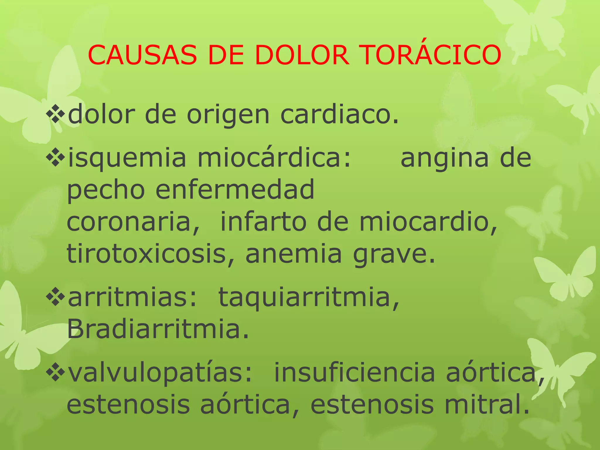 Dolor toracico | PPT