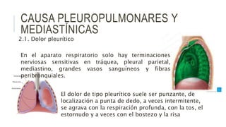 Dolor Toracico. Se encuentra su definición, sus causas, manifestaciones ...