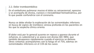 Dolor Toracico. Se encuentra su definición, sus causas, manifestaciones ...
