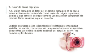 Dolor Toracico. Se encuentra su definición, sus causas, manifestaciones ...