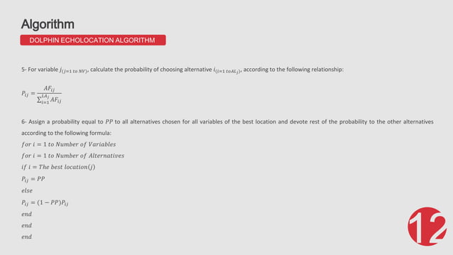 Dolphin Echolocation Optimization Algorithm | PPTX