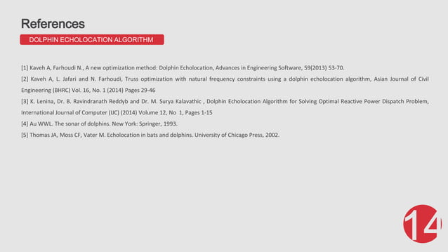 Dolphin Echolocation Optimization Algorithm Pptx 1214