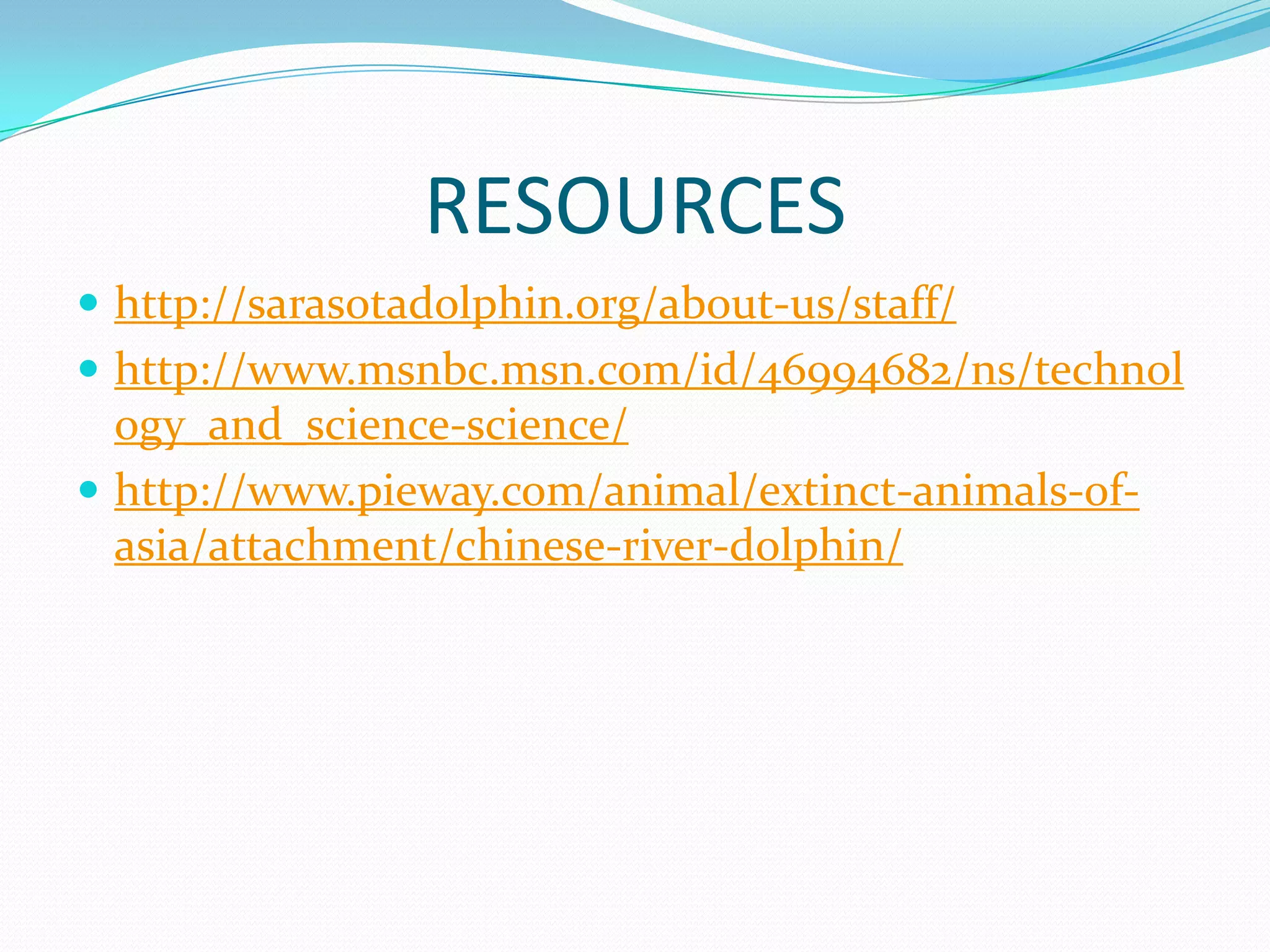 Dolphins going extinct | PPTX