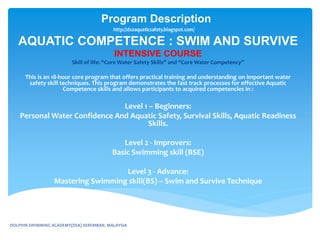 Dolphin swimming academy ac program wsld | PPT