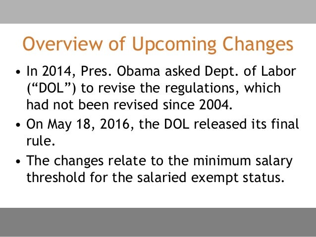 An Employer Guide: DOL's New Overtime Exemption Rules