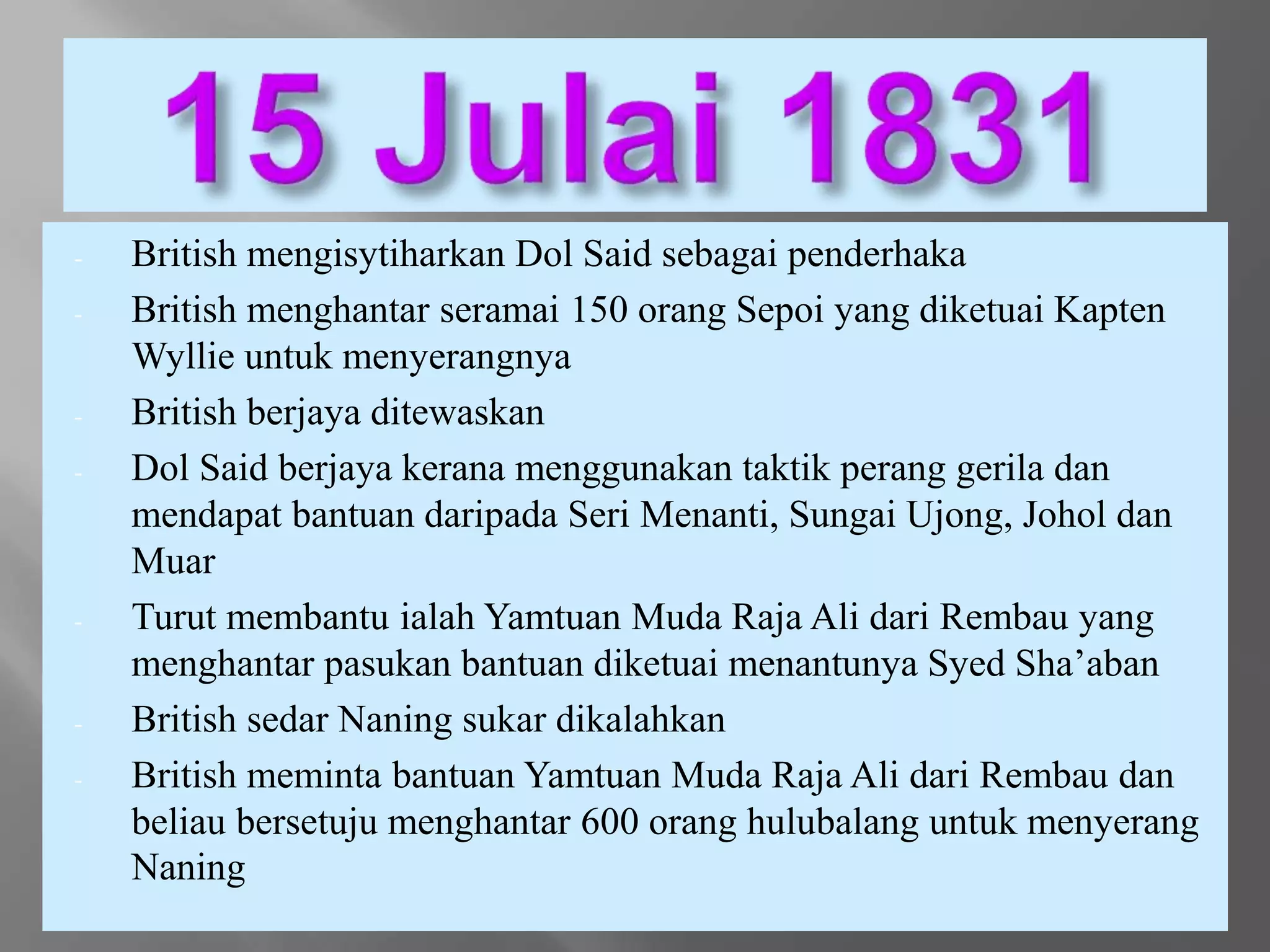 Dol Said Pahlawan Naning | PPTX