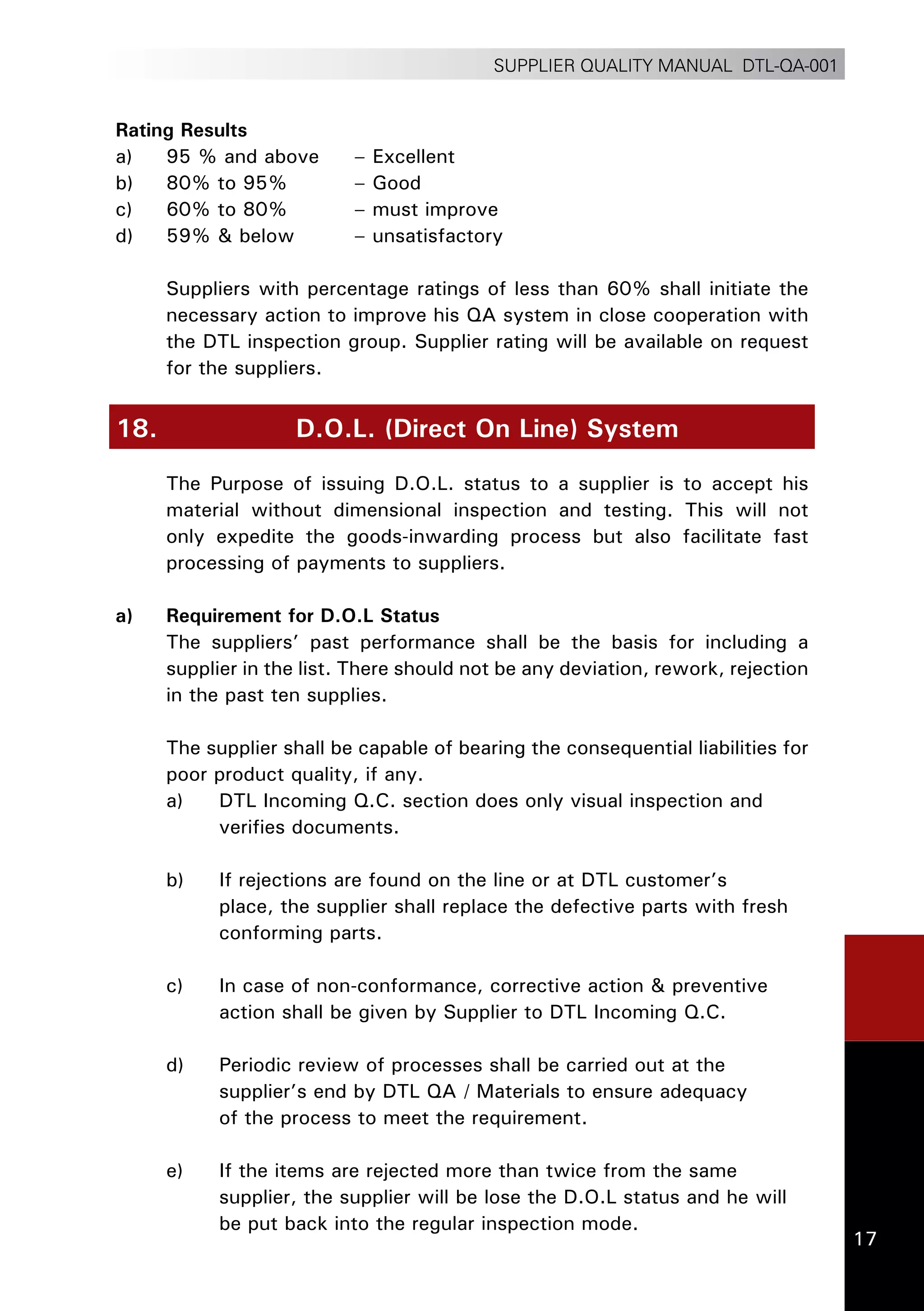 Dol status for suppliers | PDF