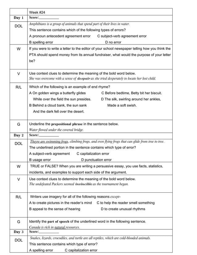Dol Third 9wks | PDF