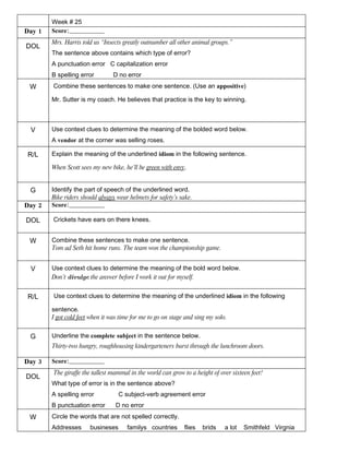 Dol Third 9wks | DOC | Soccer | Sports
