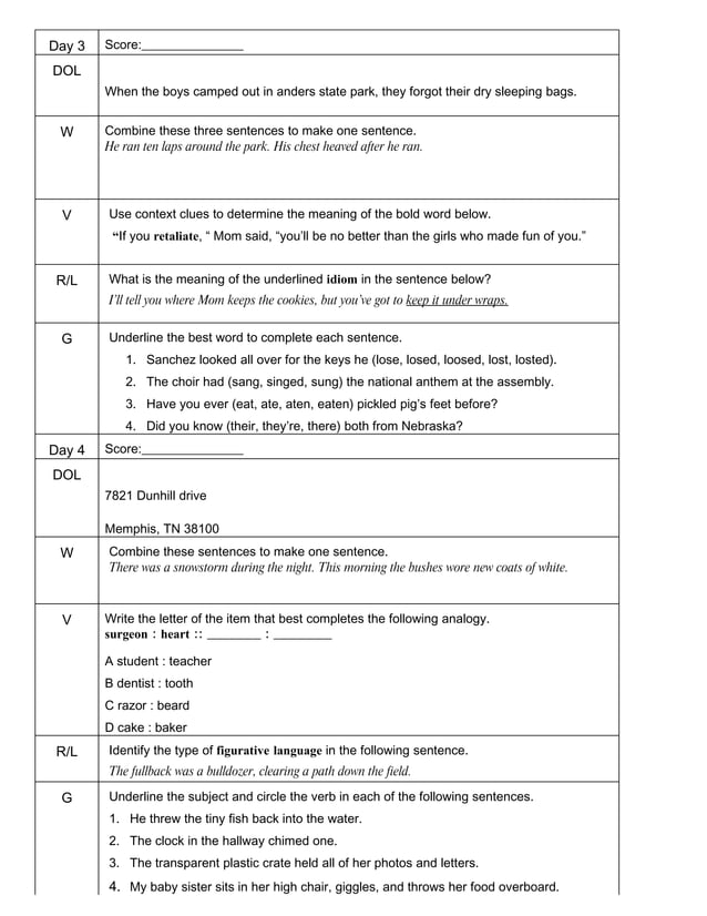 Dol Third 9wks | PDF