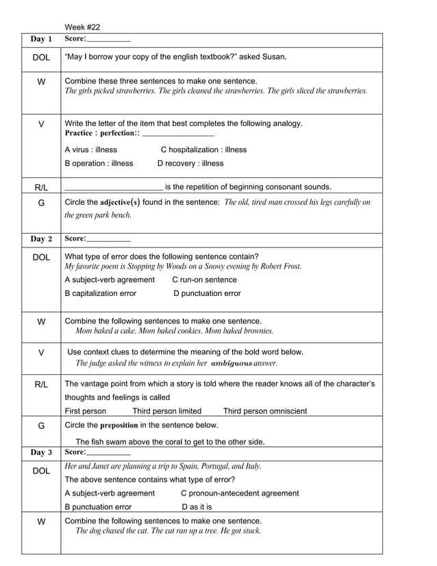Dol Third 9wks | PDF