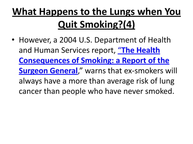 Do lungs heal after quitting smoking | PPT