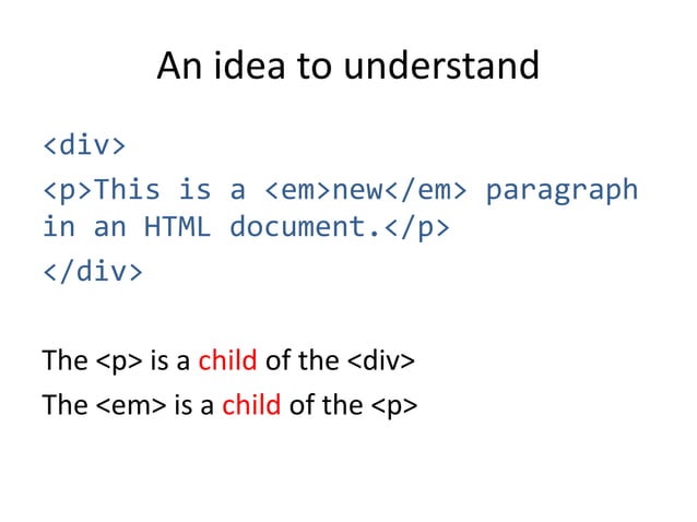 An Introduction to the DOM | PPTX | Web Design and HTML | Internet