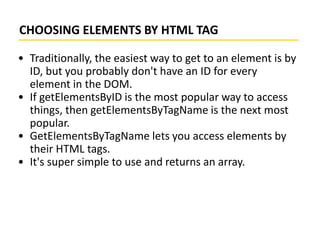 Dom in javascript | PPTX