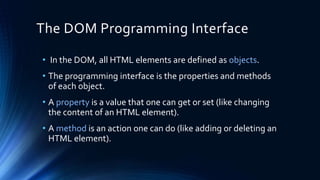 Document Object Model (DOM) | PPTX
