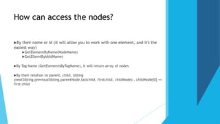 Introduction to the DOM | PPTX