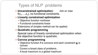 NON LINEAR PROGRAMMING | PPTX