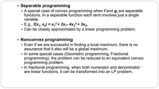 NON LINEAR PROGRAMMING | PPTX | Computing | Technology & Computing