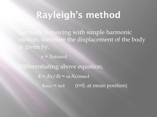 Undamped free Vibration | PPT