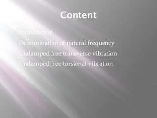 Undamped free Vibration | PPT