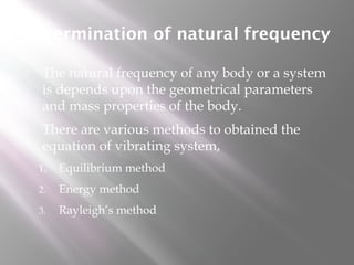 Undamped free Vibration | PPT