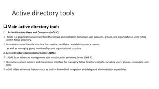 Active directory tools and domain | PPT