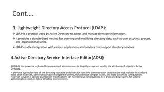 Active directory tools and domain | PPT