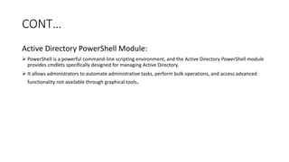 Active directory tools and domain | PPT